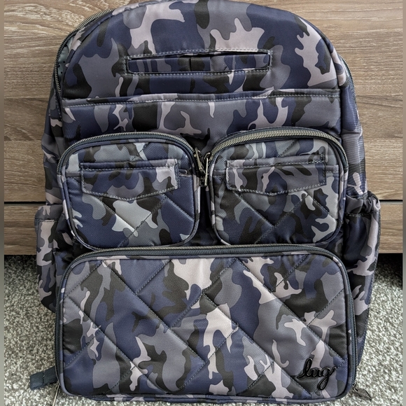 lug | Bags | Lug Puddle Jumper Se Backpack Camo Navy Euc | Poshmark